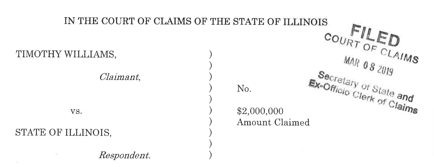 IN THE COURT OF CLAIMS OF THE STATE OF ILLINOIS | Rapoport Weisberg ...